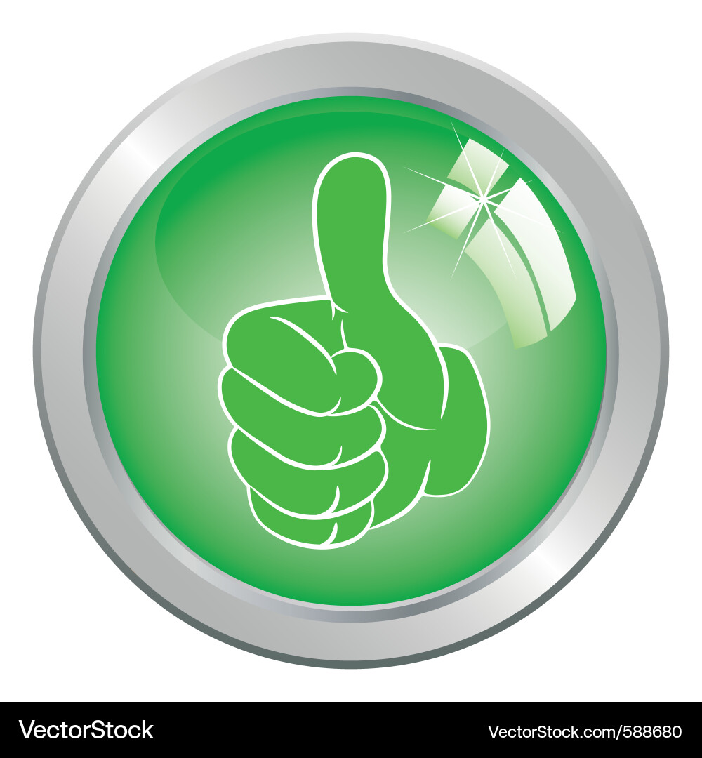 Thumbs Up Button Royalty Free Vector Image - VectorStock