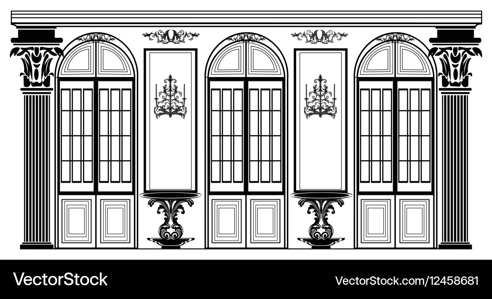 Architectural facade Royalty Free Vector Image