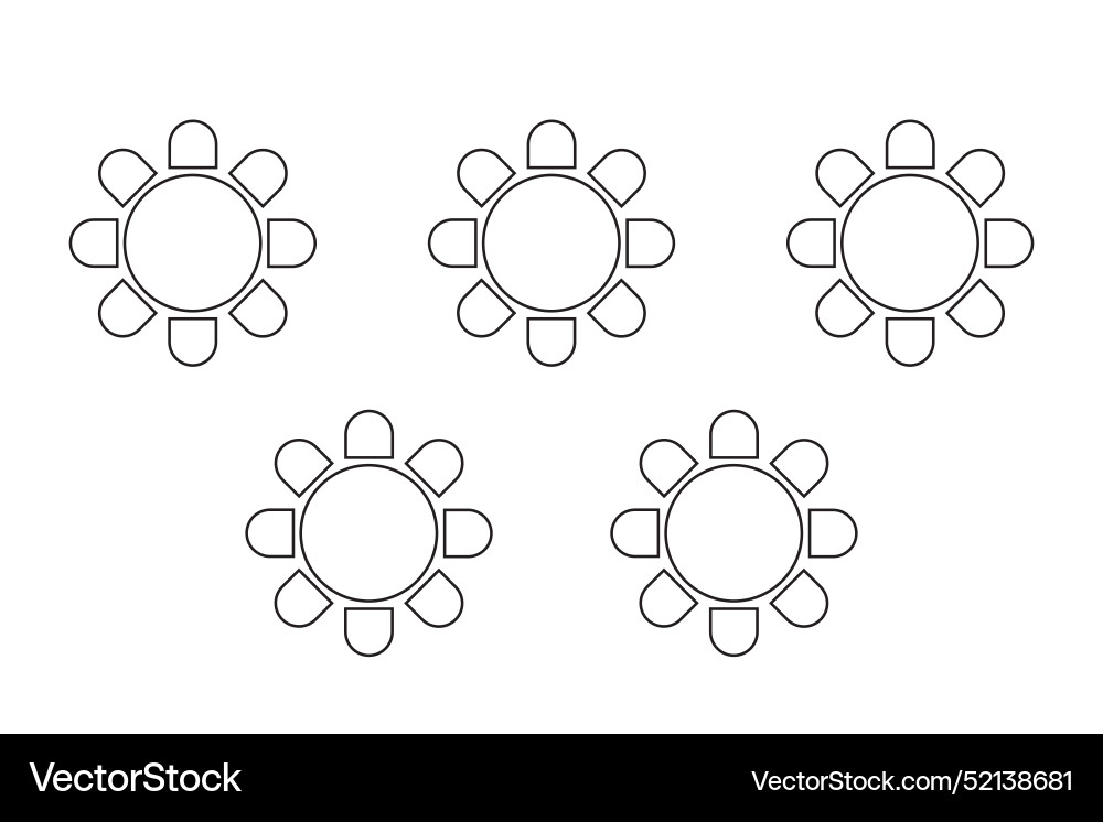 Cafe or restaurant seats arrangement plan tables Vector Image