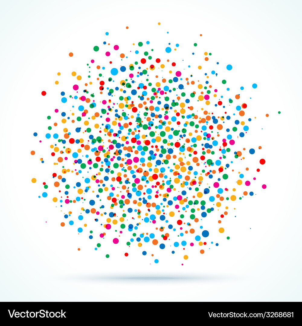 Colorful abstract blot of dots Royalty Free Vector Image