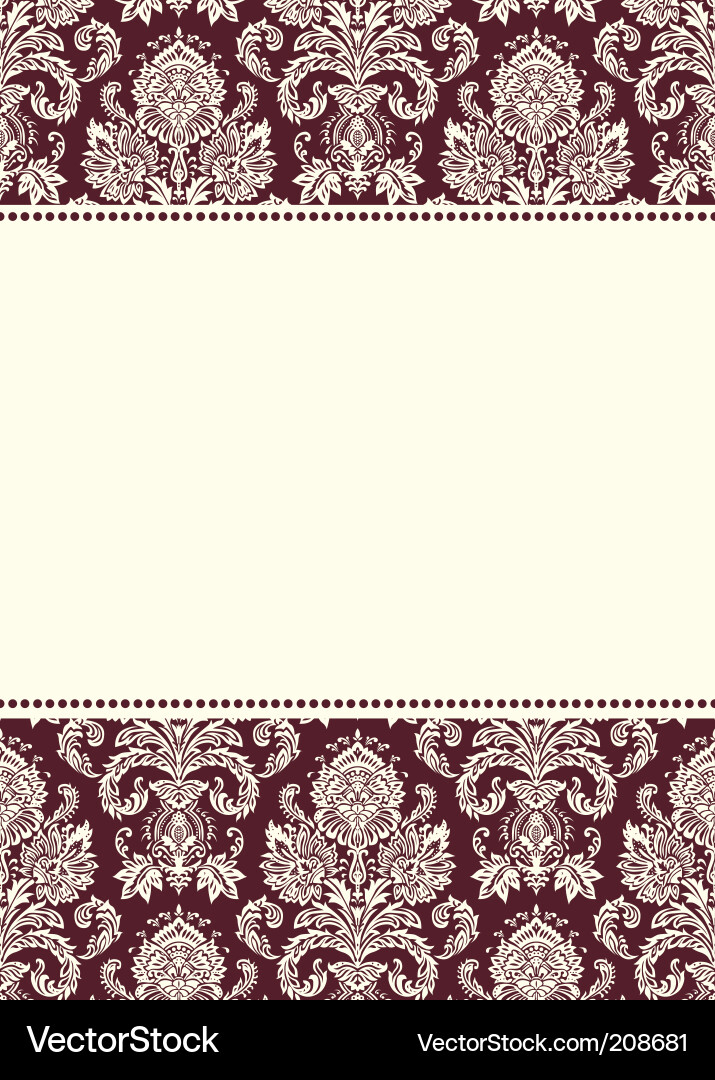 Elegant Floral Frame Pattern Royalty Free Vector Image