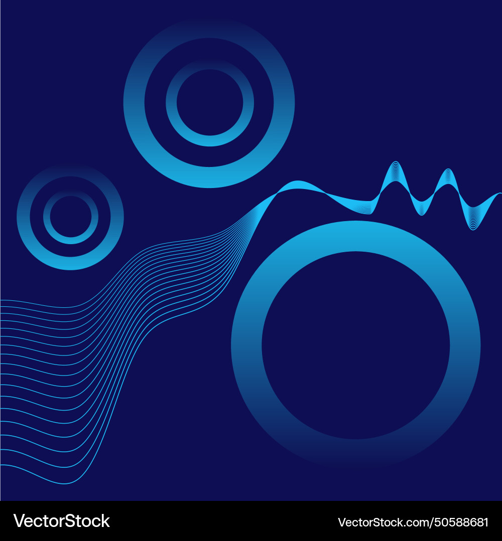 Habit loop blue poster with modern geometric Vector Image