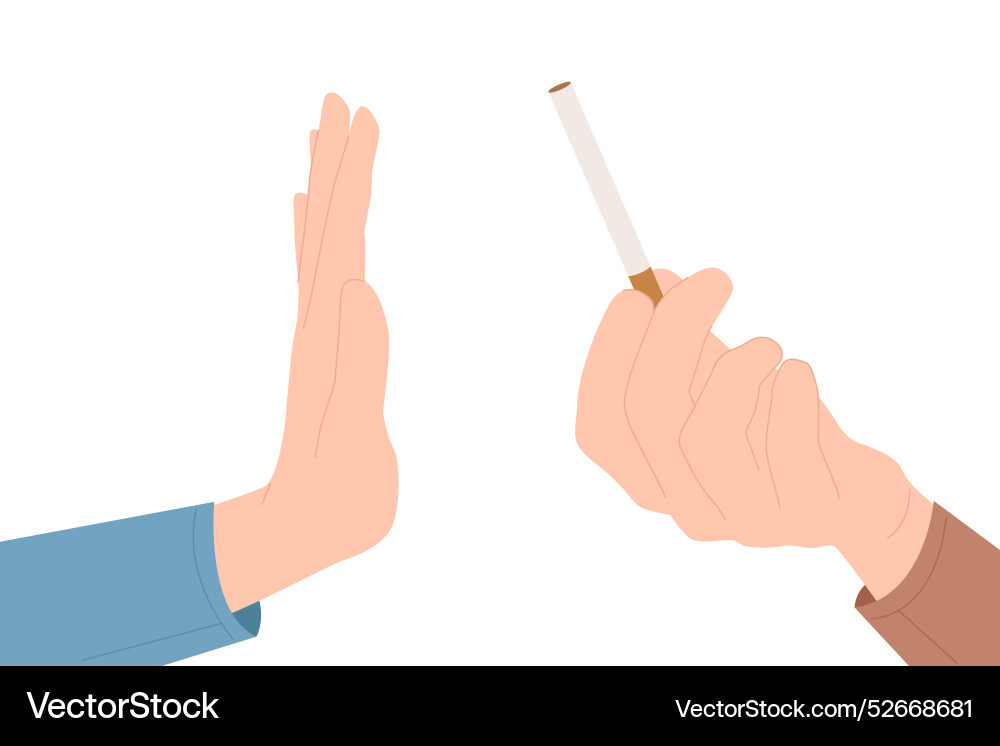 Smoking rejection addiction and unhealthy Vector Image