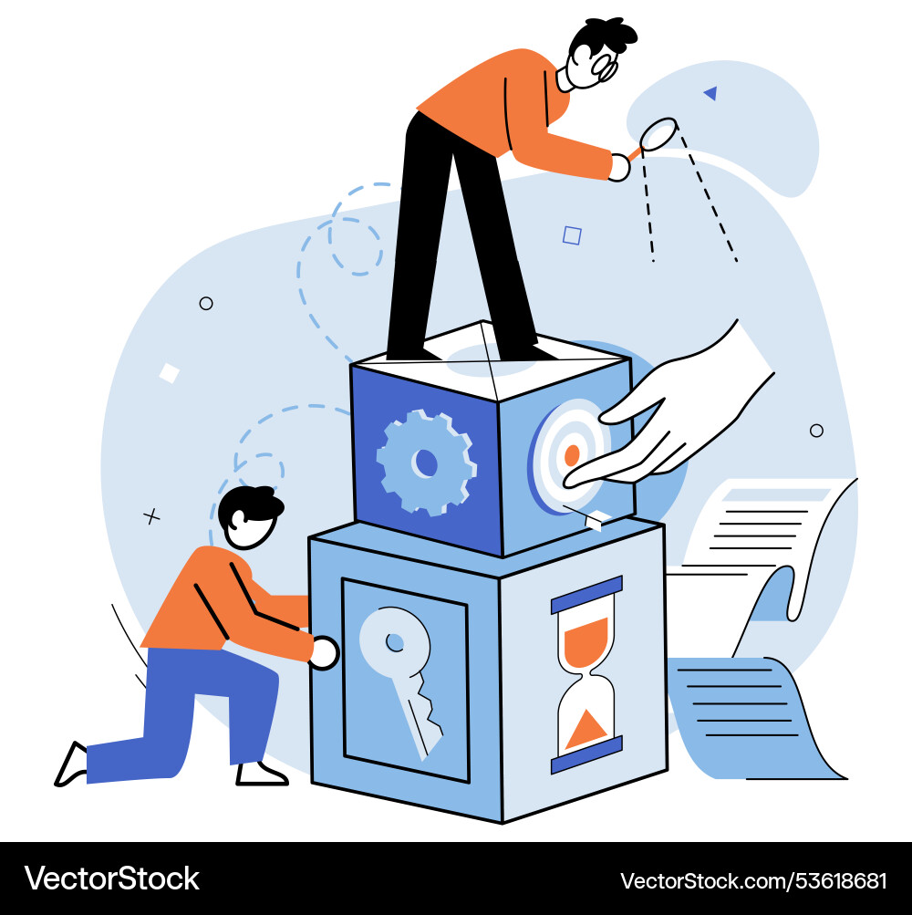 Teamwork occupation in team requires effective Vector Image