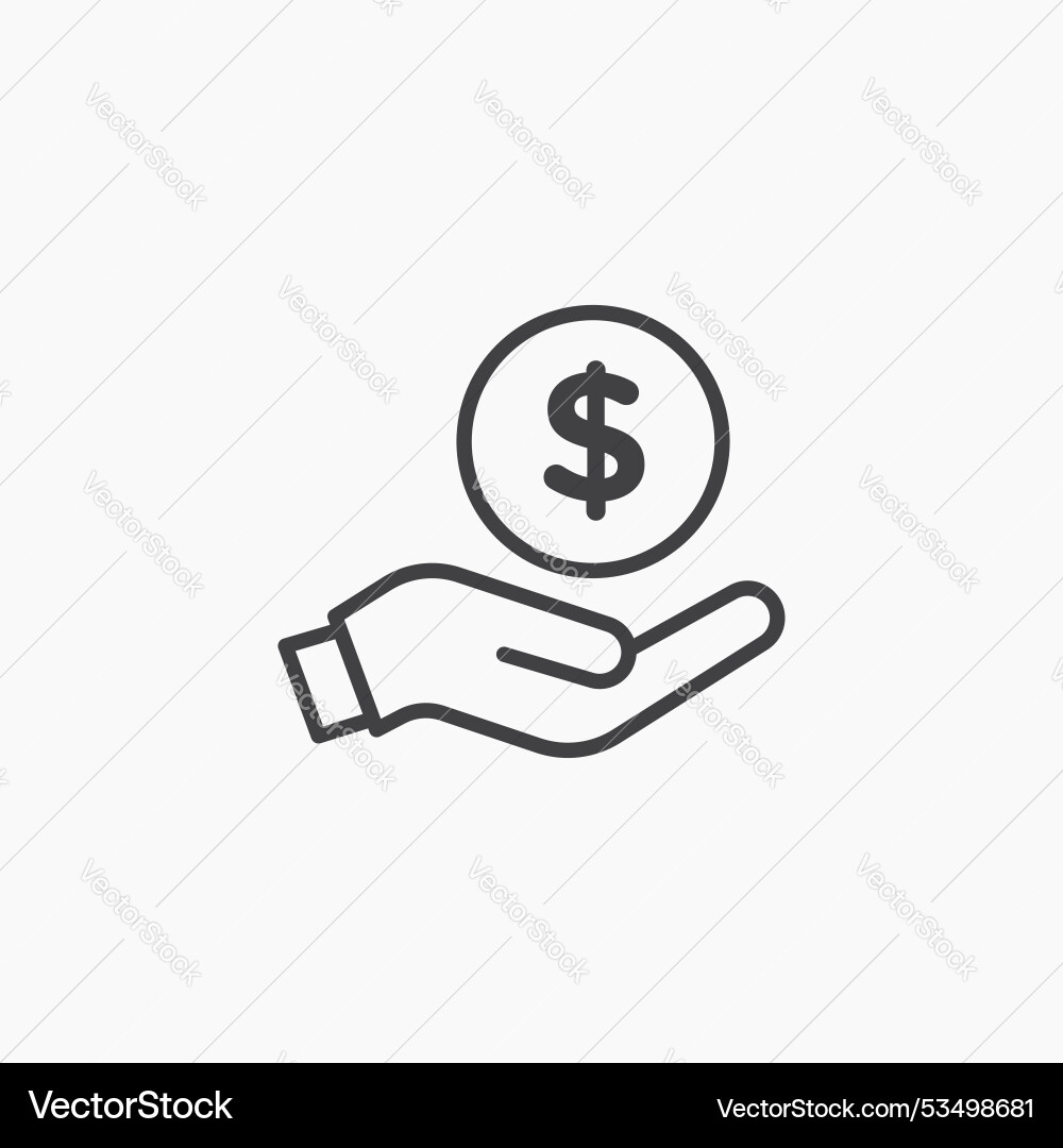 Valueline in thin line black color flat simple Vector Image