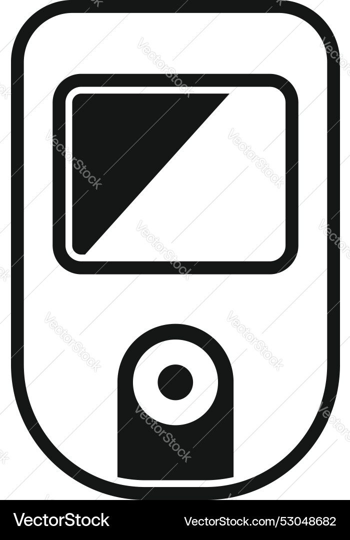 Glucometer icon showing blood glucose level Vector Image