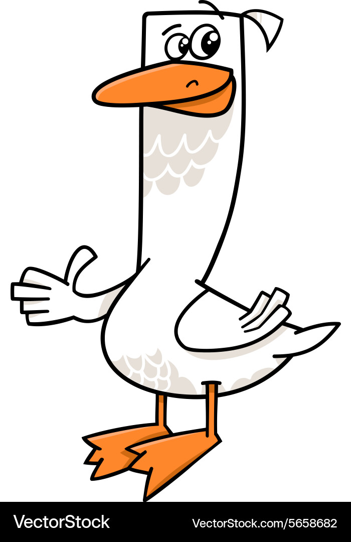 Goose farm bird cartoon Royalty Free Vector Image