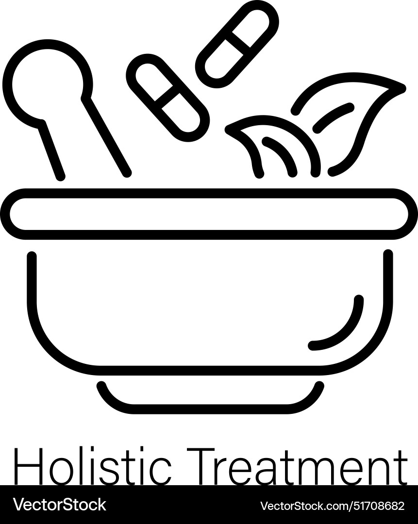 Holistic treatment Royalty Free Vector Image - VectorStock