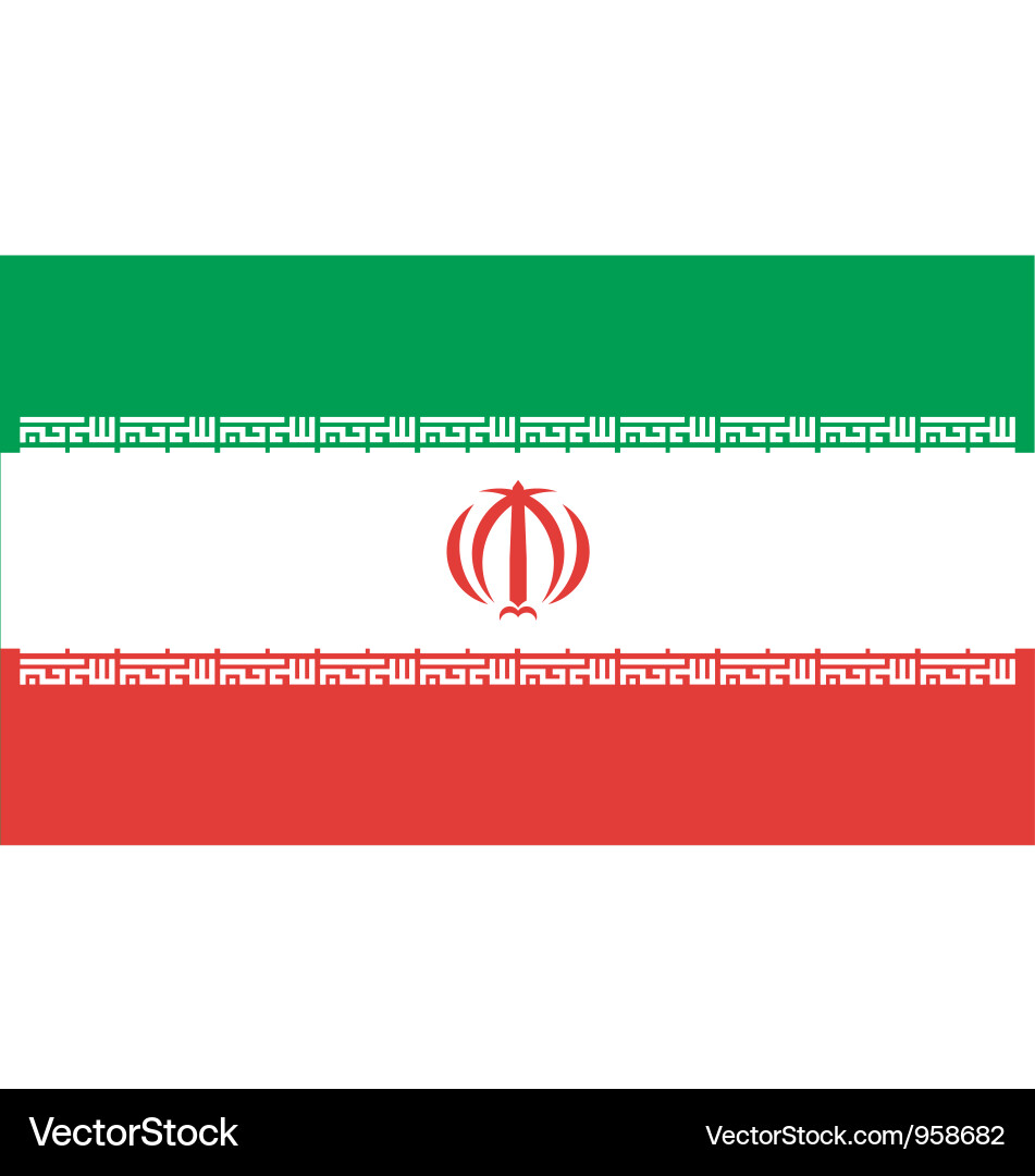 Iranian flag Royalty Free Vector Image - VectorStock