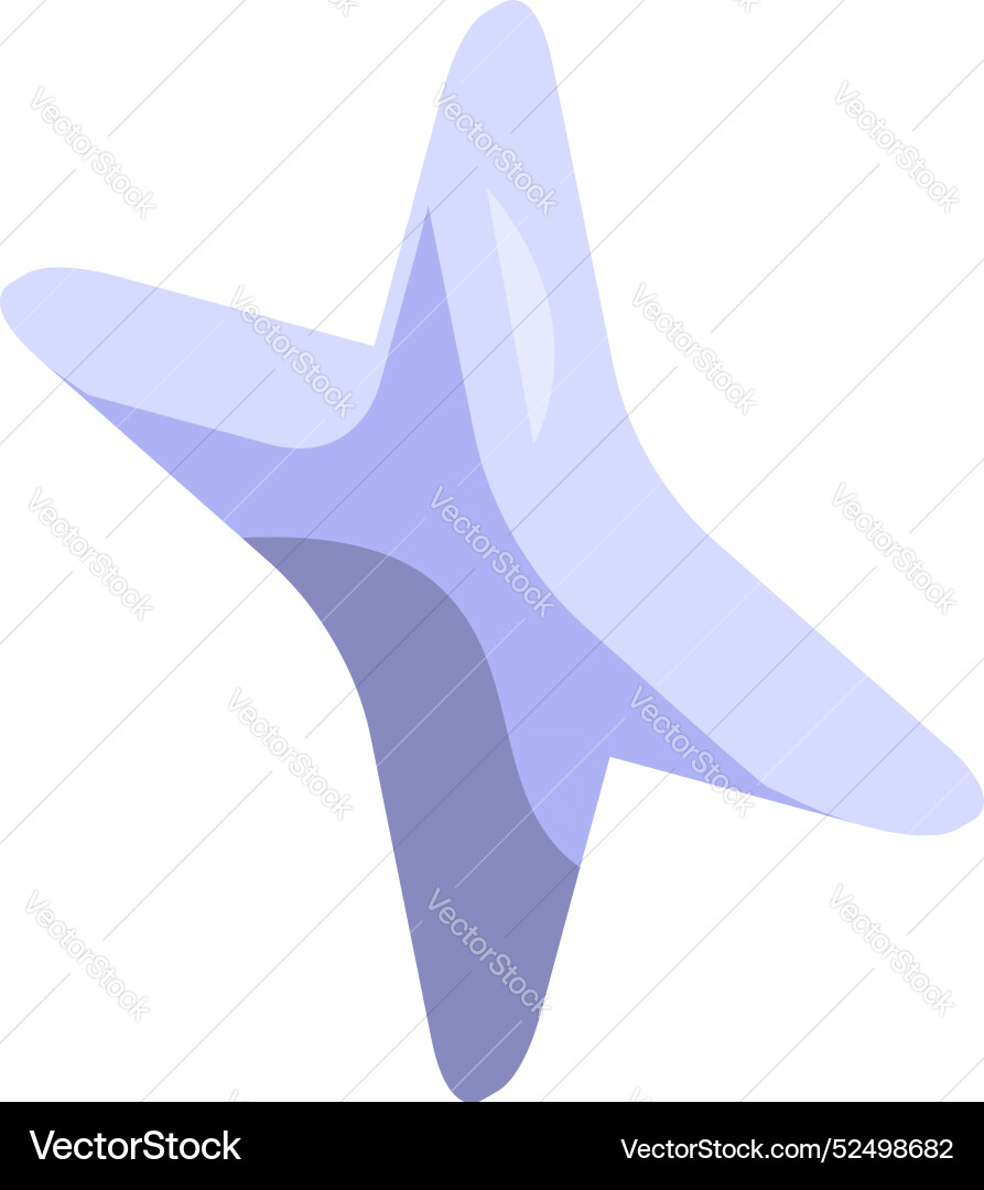 Purple star shining brightly with four points Vector Image