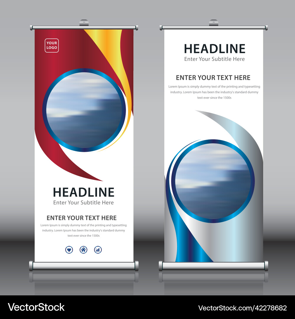 Roll up banner Royalty Free Vector Image - VectorStock