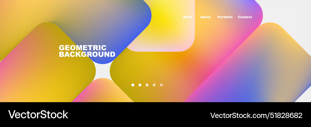 Square internet web page design template Vector Image