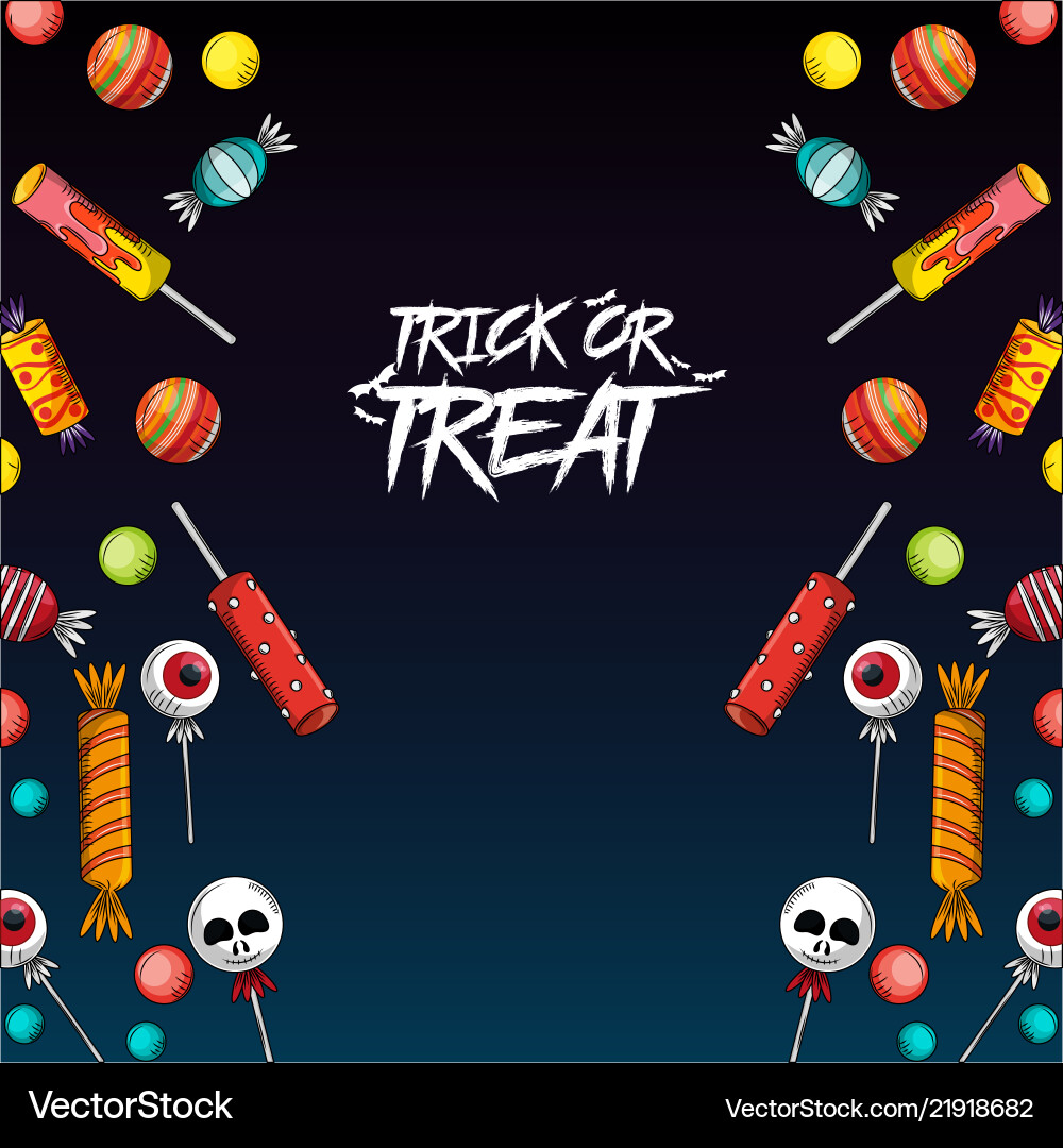Trick or treat halloween Royalty Free Vector Image