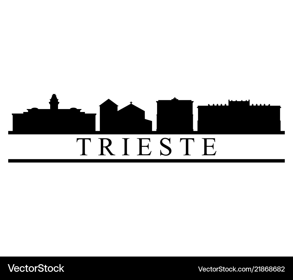 Trieste skyline Royalty Free Vector Image - VectorStock