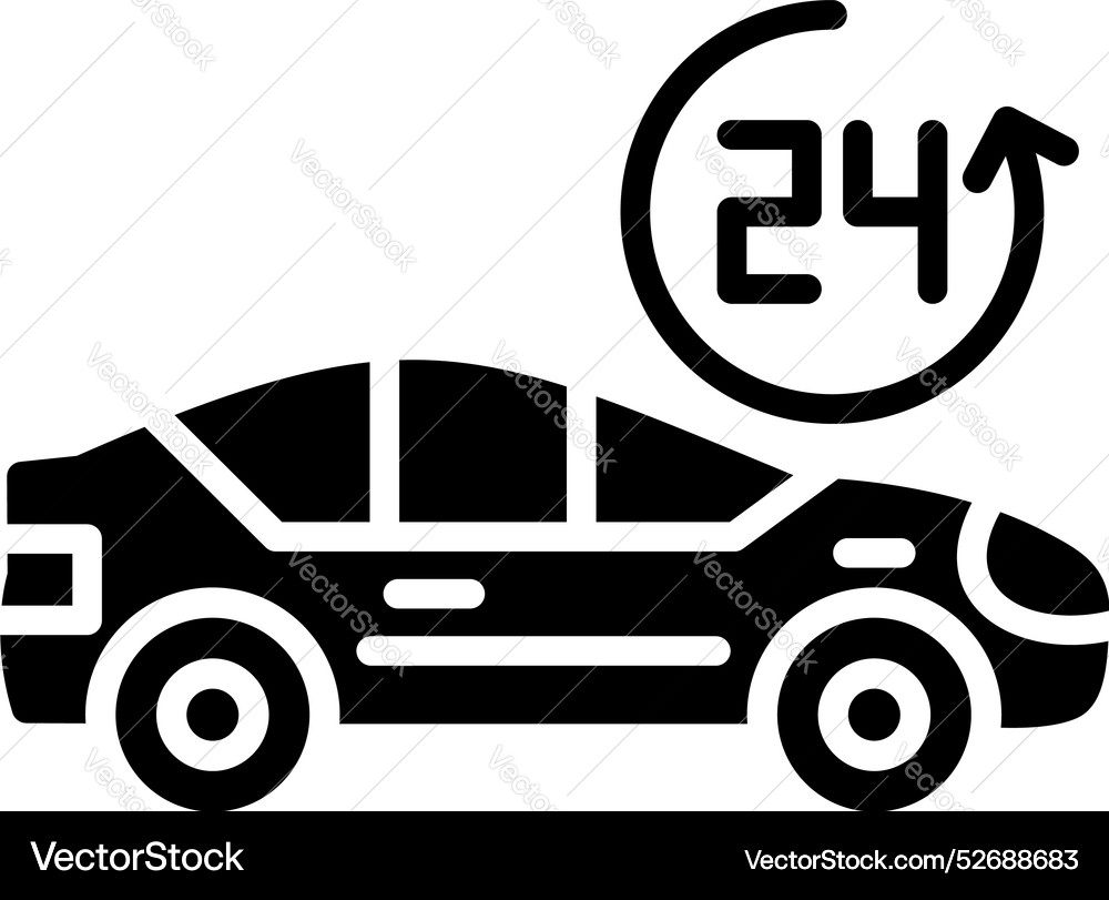 24 hours icon Royalty Free Vector Image - VectorStock