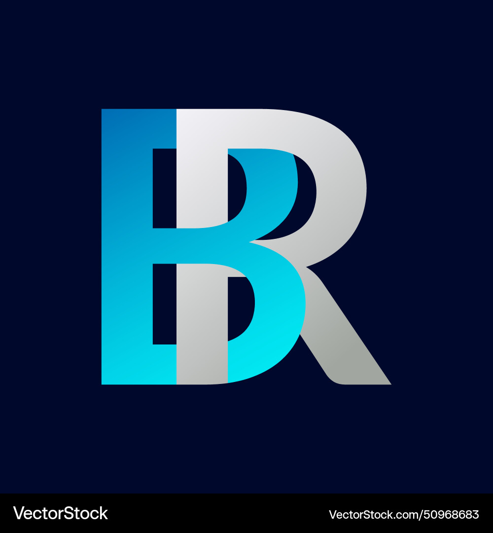 Abstract br letter logo design template Royalty Free Vector