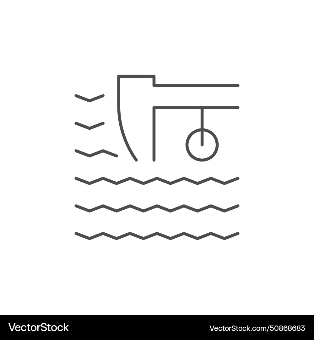 Agricultural plowing line outline icon Royalty Free Vector