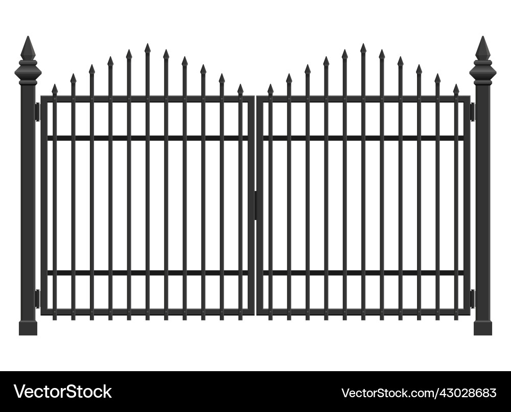 Detailed Steel Gate Royalty Free Vector Image - VectorStock