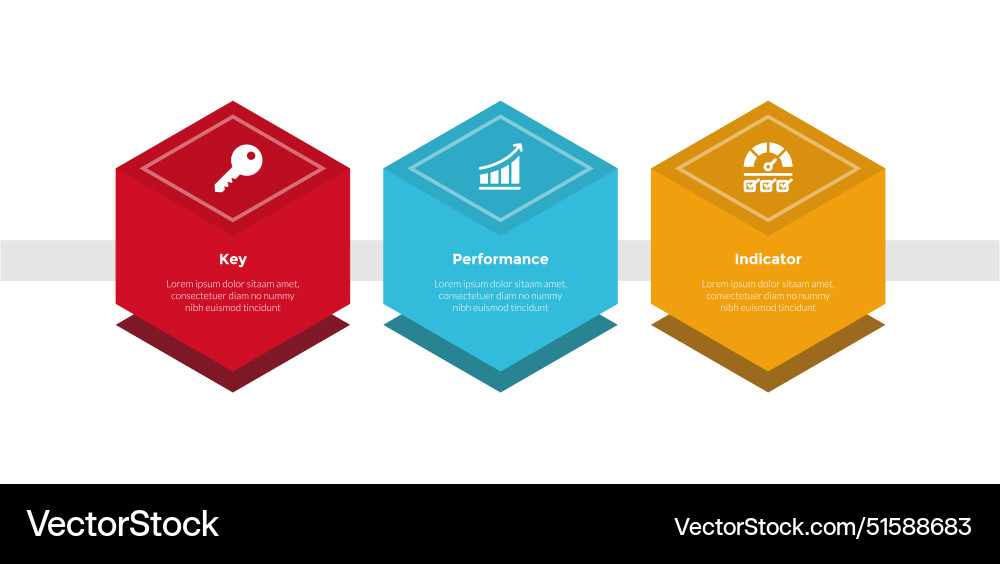 Kpi key performance indicator infographics Vector Image