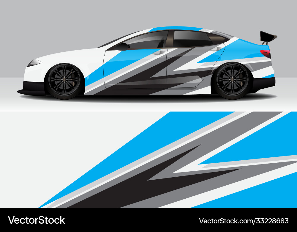 Modern sporty abstract car wrap auto sticker Vector Image