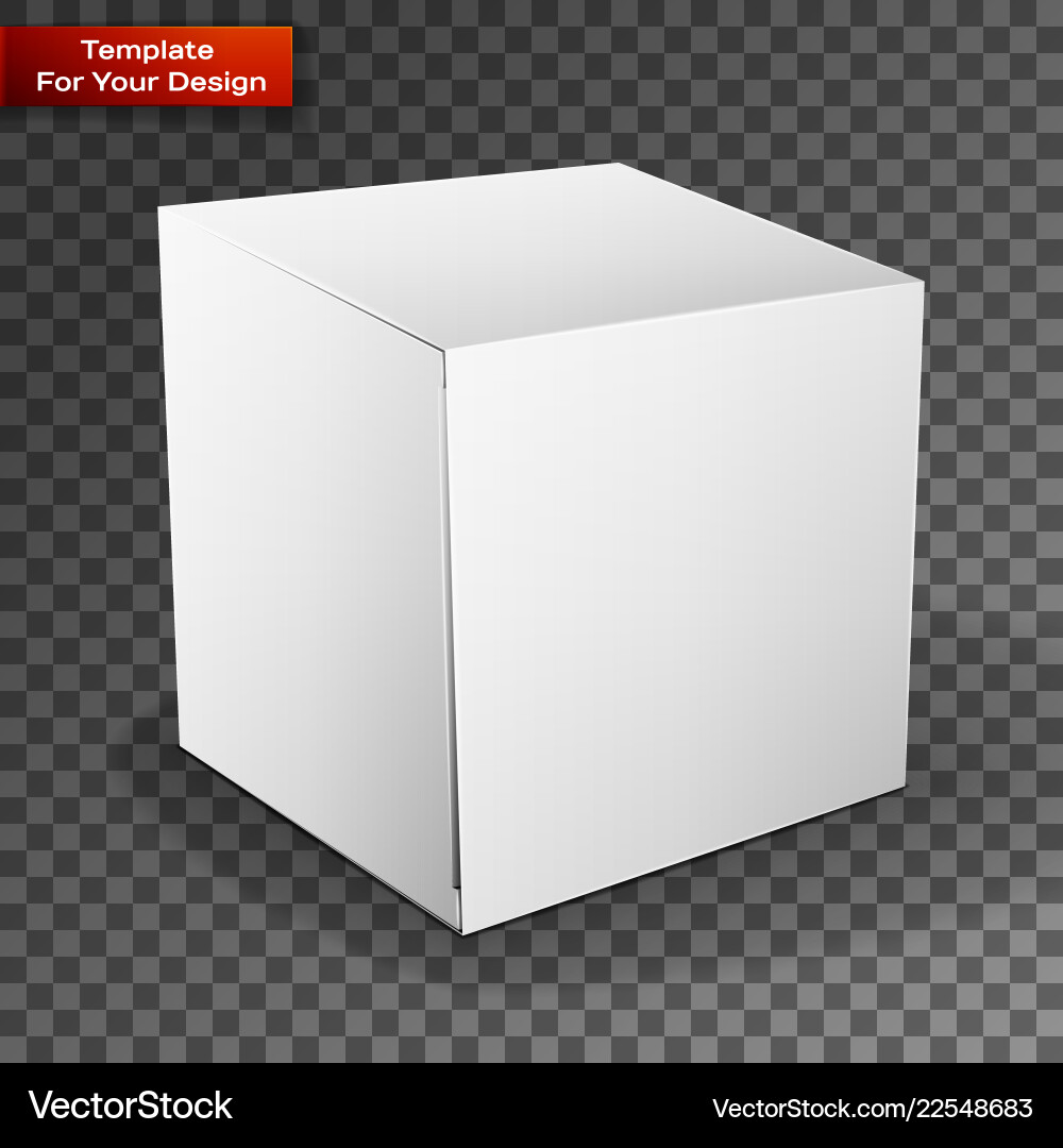 White product package box isolated Royalty Free Vector Image