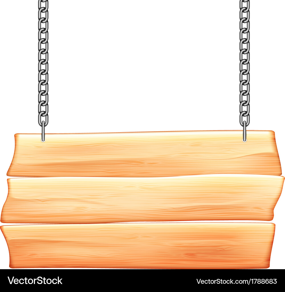 Wooden sign Royalty Free Vector Image - VectorStock