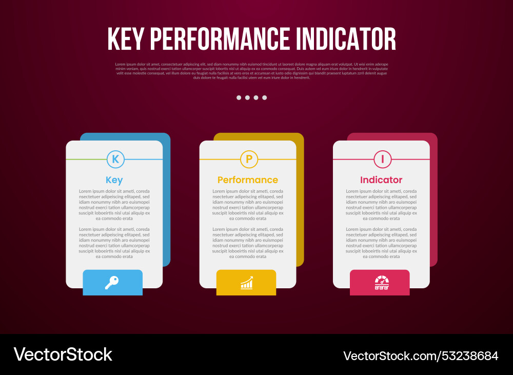 Kpi or key performance indicator infographic Vector Image
