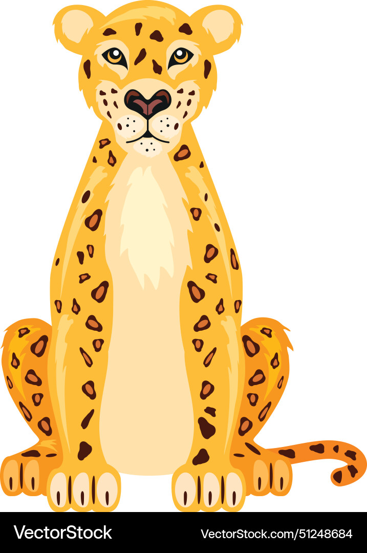 Leopard feline cartoon Royalty Free Vector Image