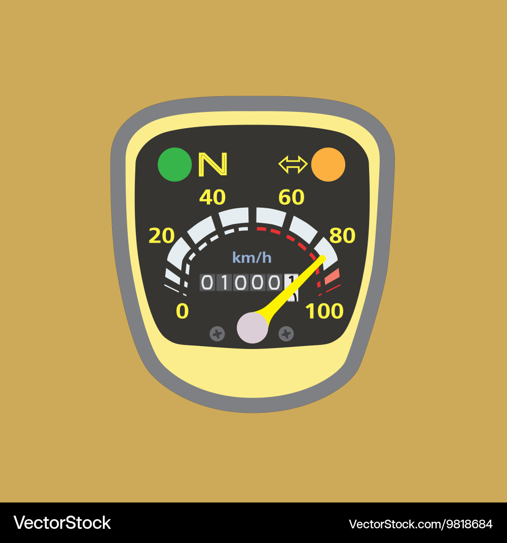 Miles speedometer y Royalty Free Vector Image - VectorStock