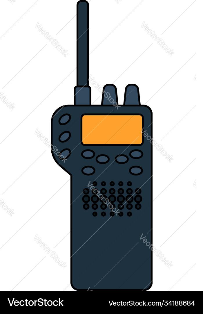 Police radio icon Royalty Free Vector Image - VectorStock