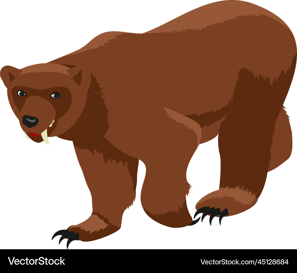 Primitive age bear composition Royalty Free Vector Image