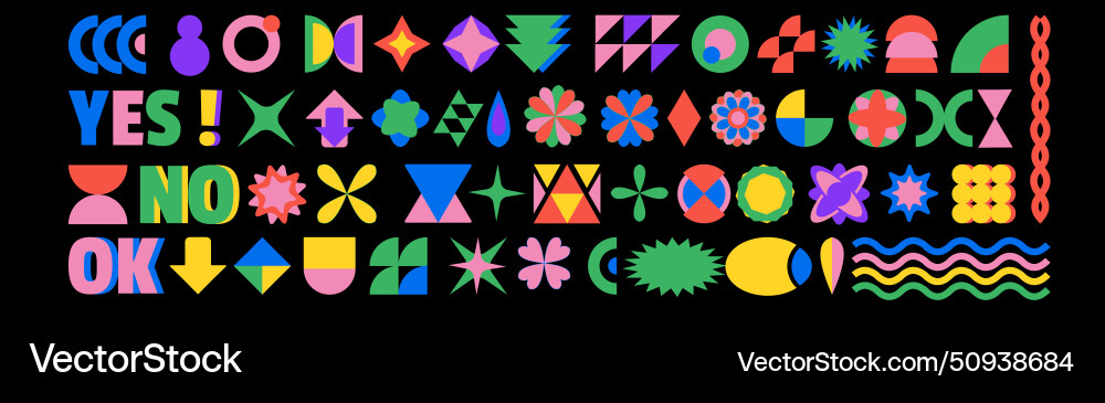 Shape crazy heart flowers and colorful abstract Vector Image