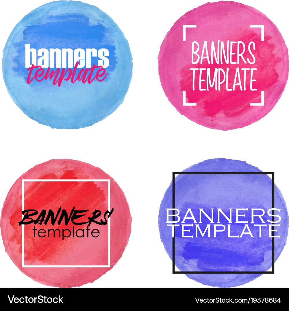 Watercolor painted circle Royalty Free Vector Image