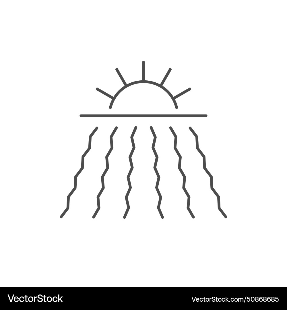 Agricultural field line outline icon Royalty Free Vector