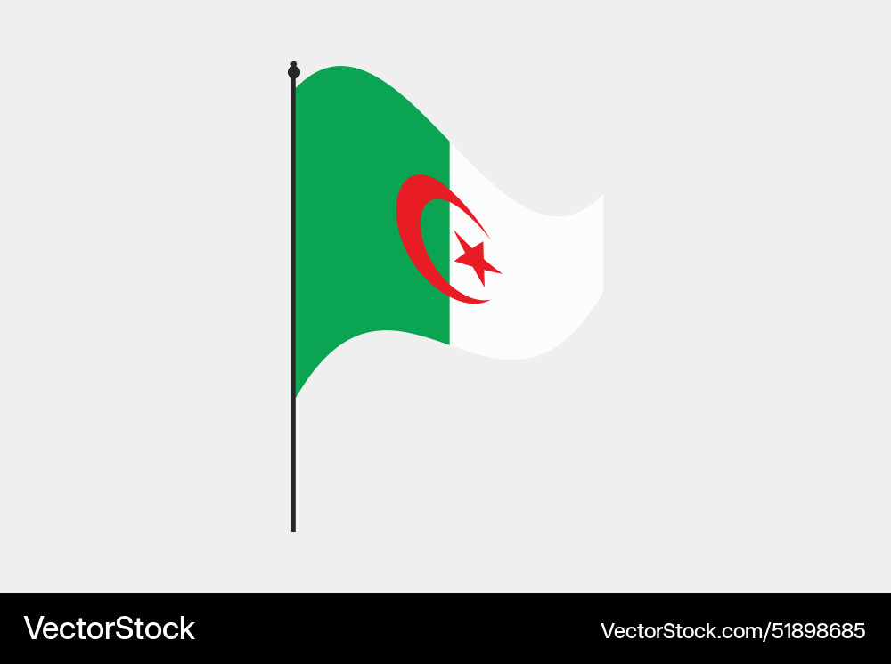 Flag of algeria Royalty Free Vector Image - VectorStock