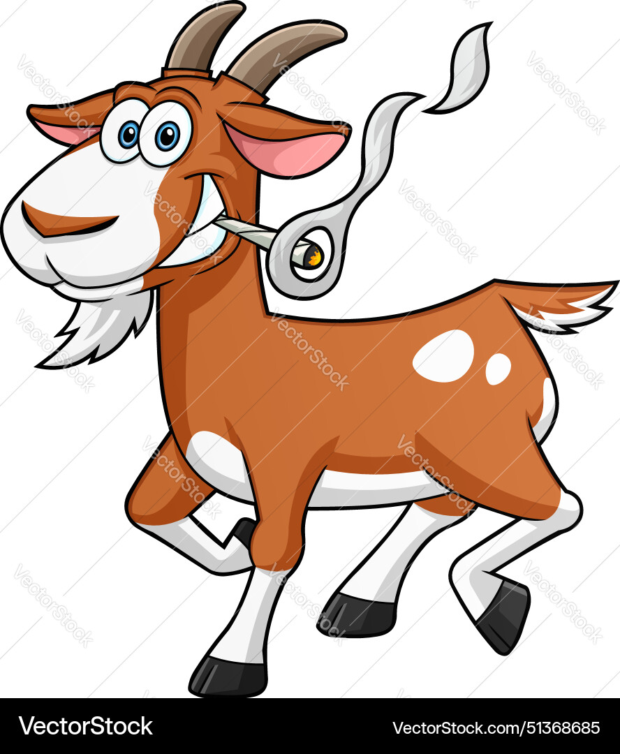 Funny goat cartoon character Royalty Free Vector Image