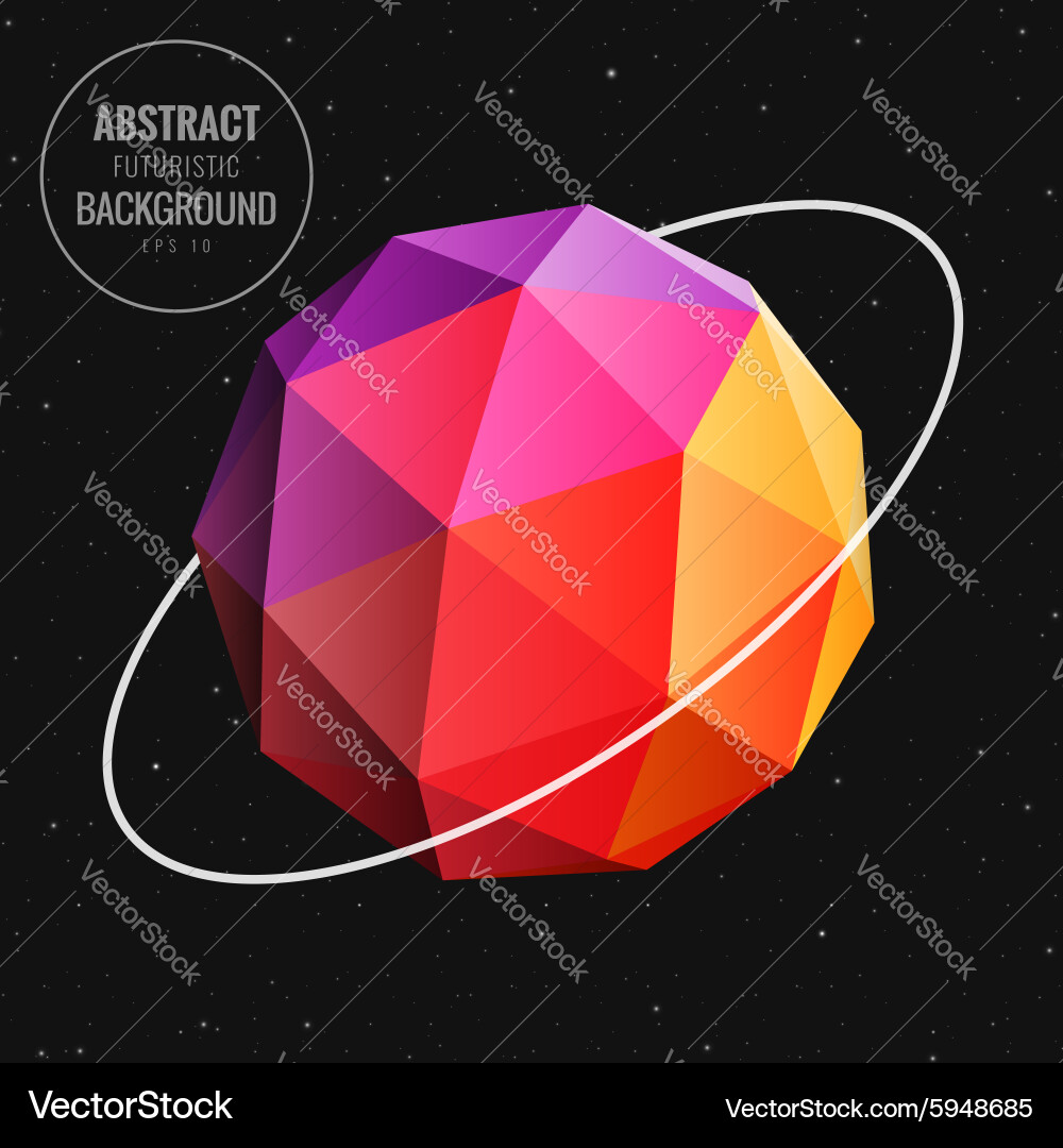Low Poly Space Sphere Royalty Free Vector Image