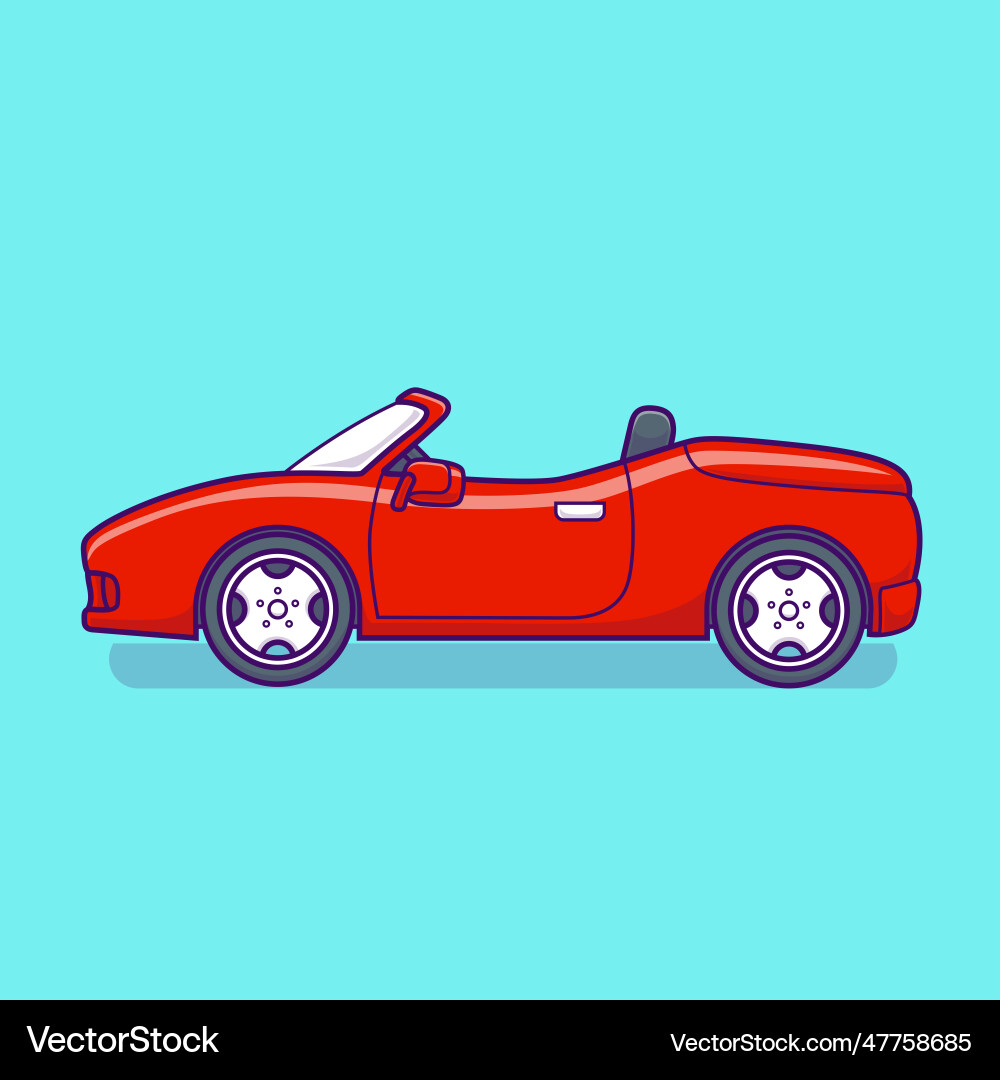 Sport car cartoon Royalty Free Vector Image - VectorStock