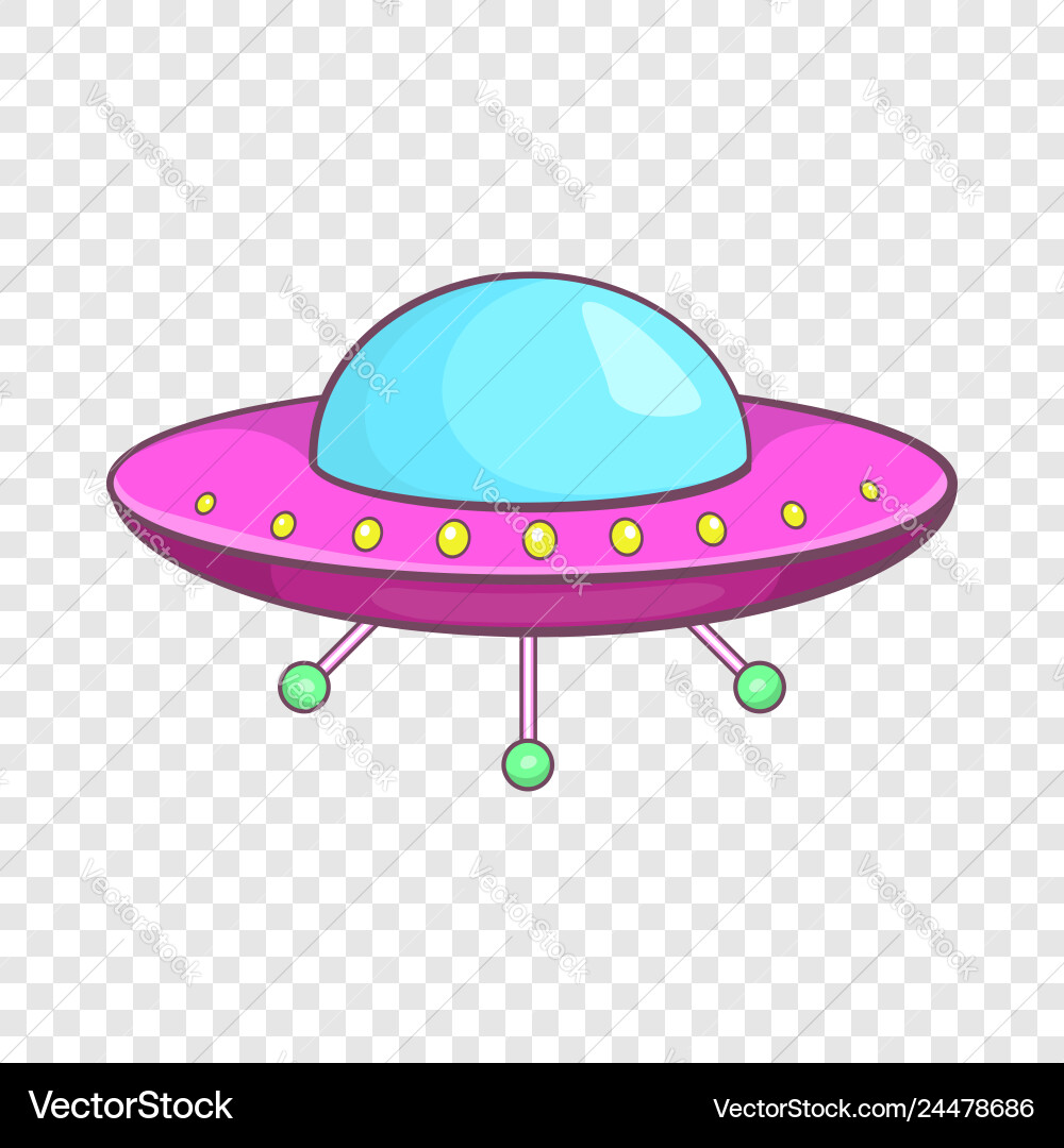 Ufo icon cartoon style Royalty Free Vector Image