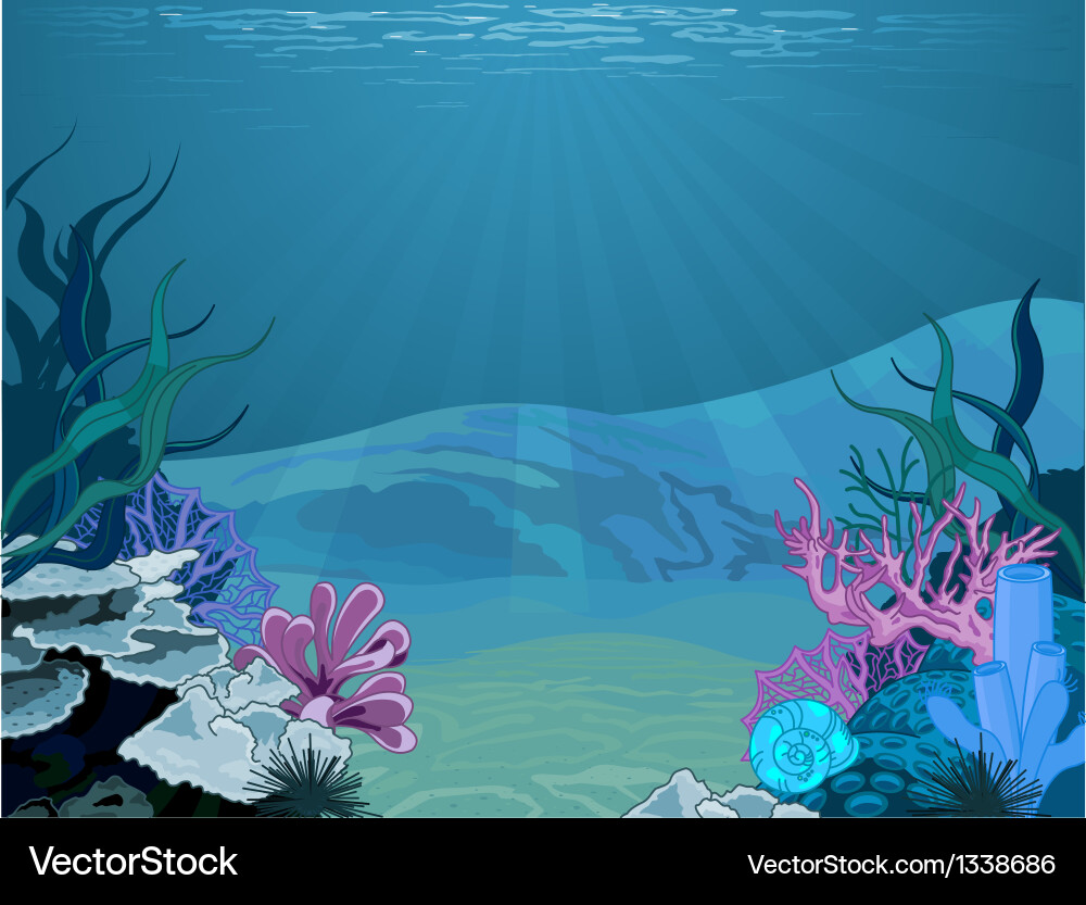 Underwater landscape Royalty Free Vector Image