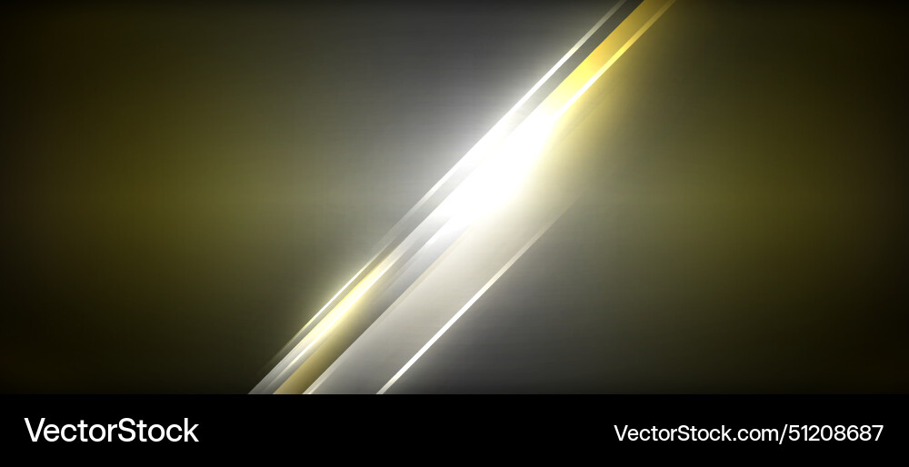 An electric blue diagonal line with a metallic Vector Image