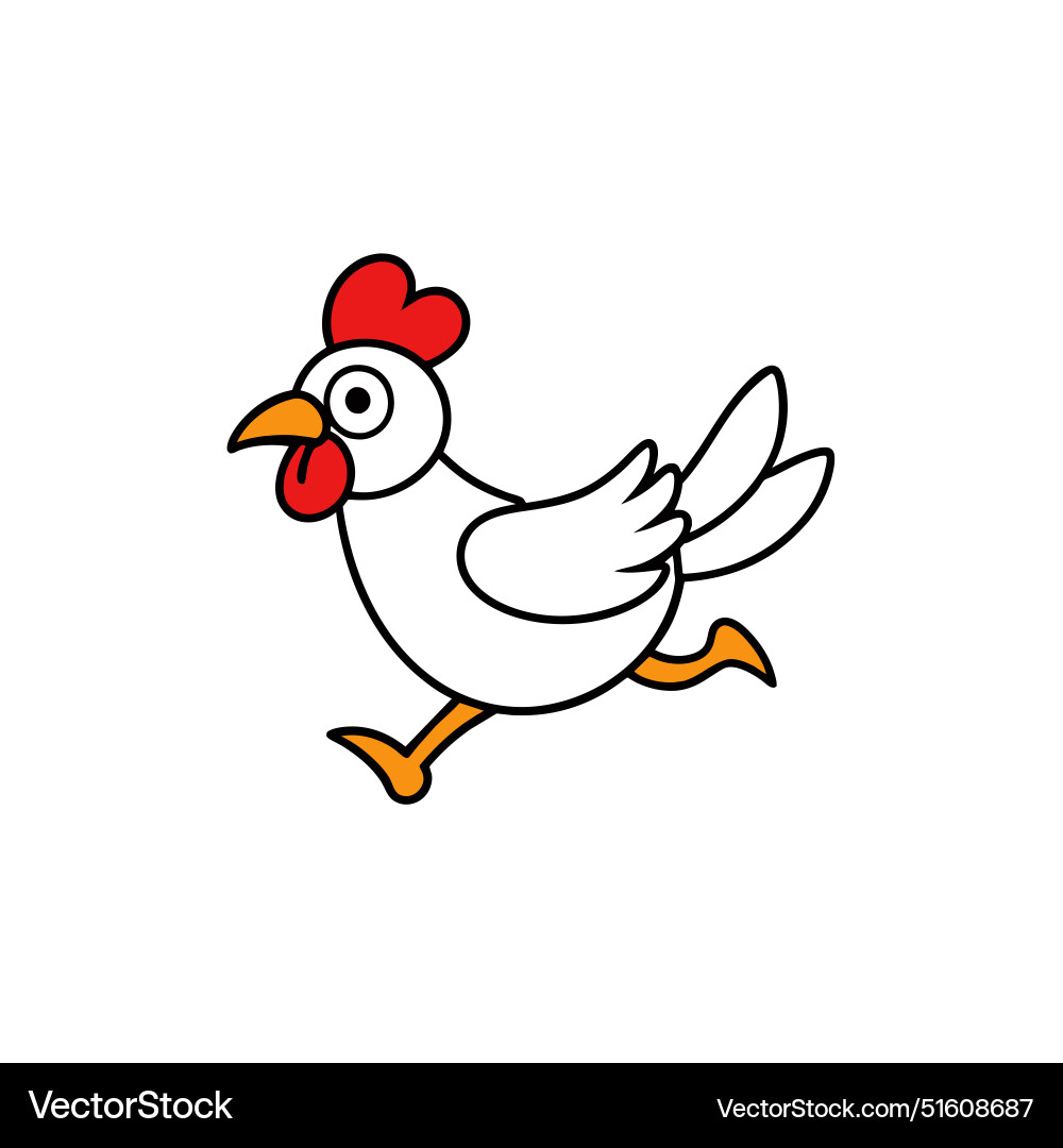 Bantam chicken runs icon Royalty Free Vector Image