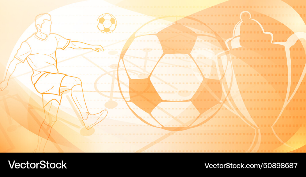 Football themed background Royalty Free Vector Image