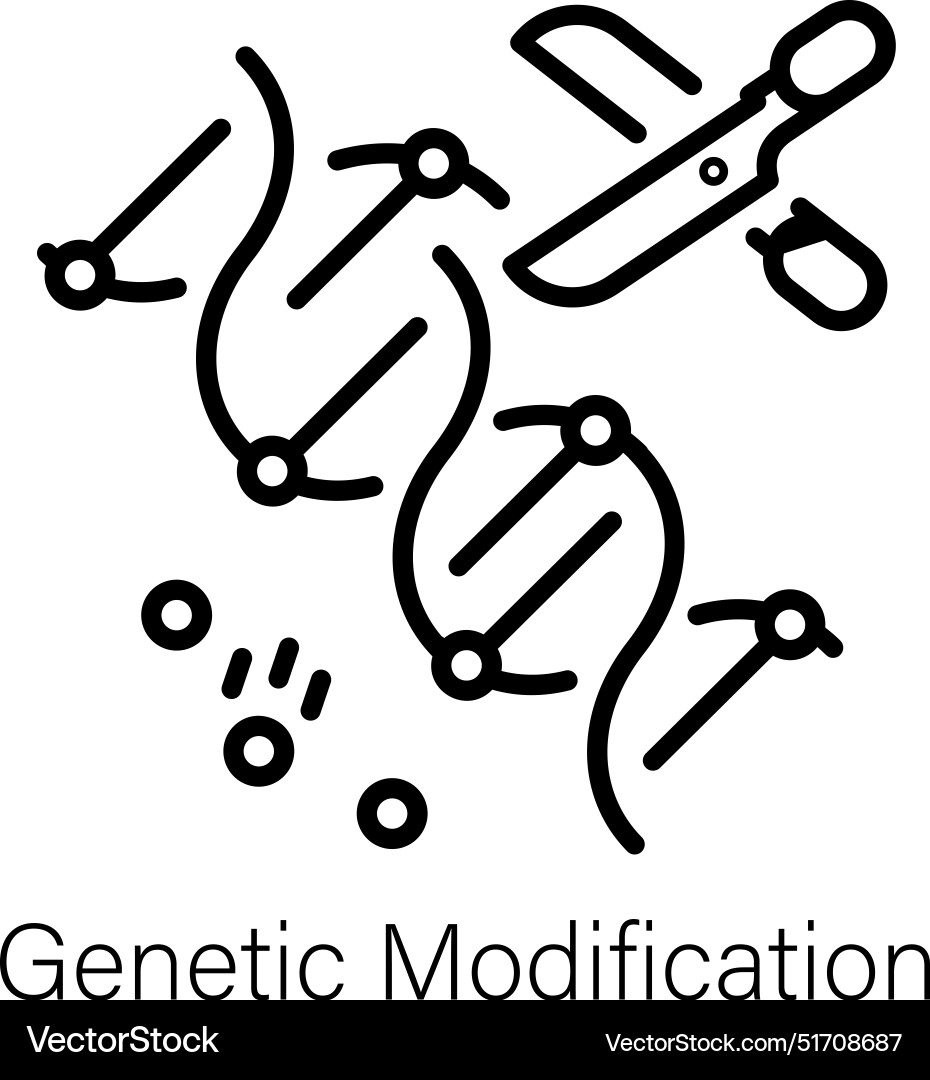 Genetic modification Royalty Free Vector Image