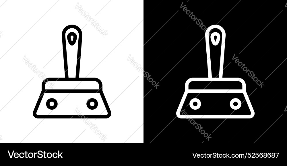 Putty knife icon set on white background Vector Image