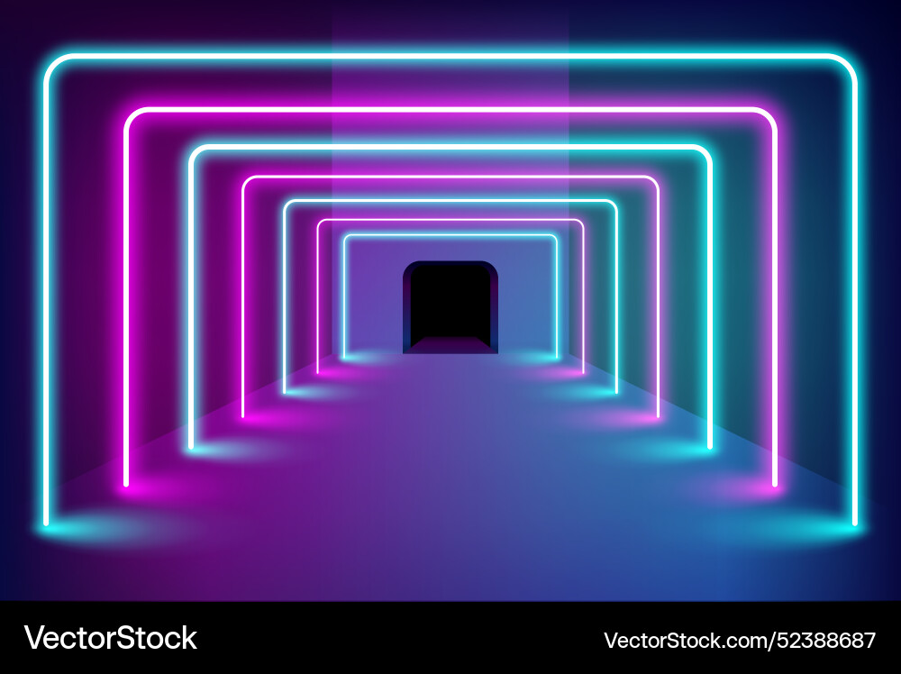 Realistic neon lights background Royalty Free Vector Image