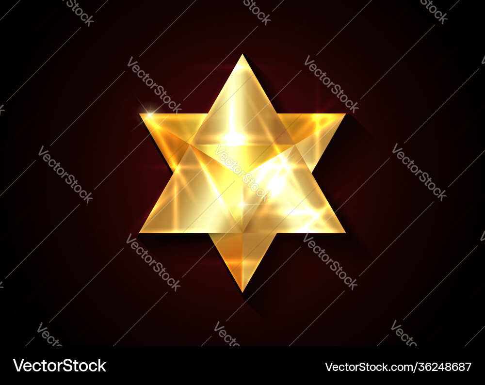 Sacred Merkaba - Golden Solid Geometry Royalty Free Vector