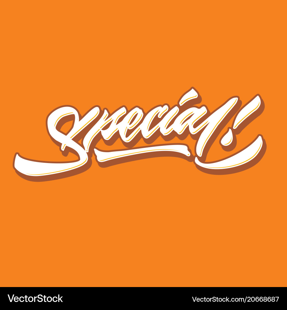 Special hand lettering typography compliment words