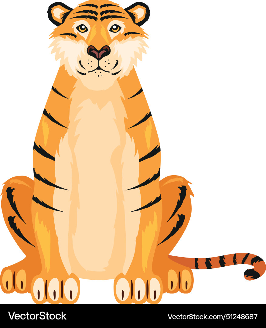 Tiger animal isolated Royalty Free Vector Image