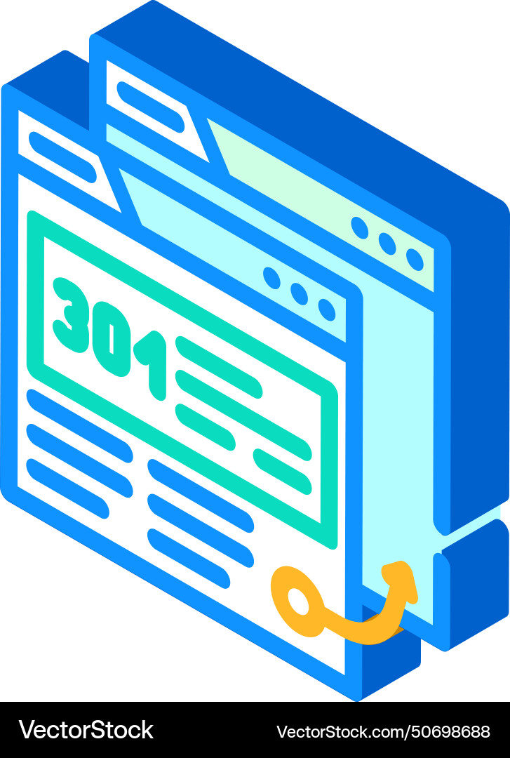 301 redirect seo isometric icon Royalty Free Vector Image 301 redirect seo isometric icon Royalty Free Vector Image
